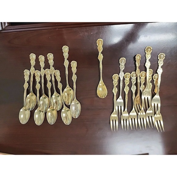 Dining | Vintage Ep Ss Goldplated Stainless Steel Flatware Made In ...